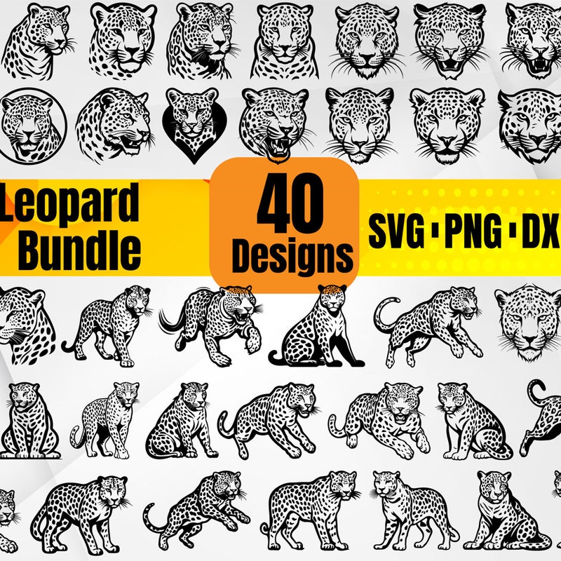 Leopard Svg - Etsy