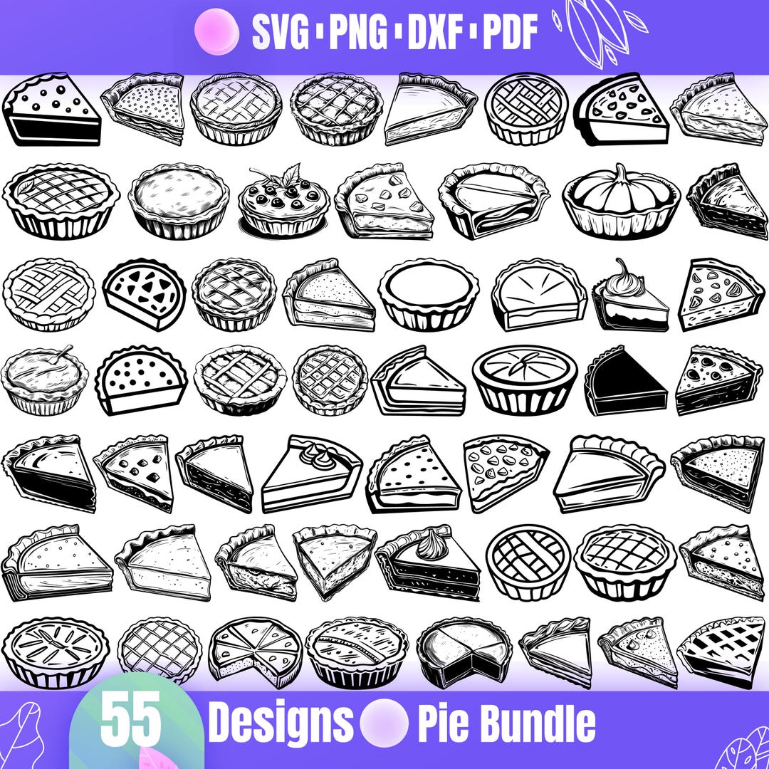 Pie Vector Bundle — Delicious Dessert Illustrations and Baking Clipart ...