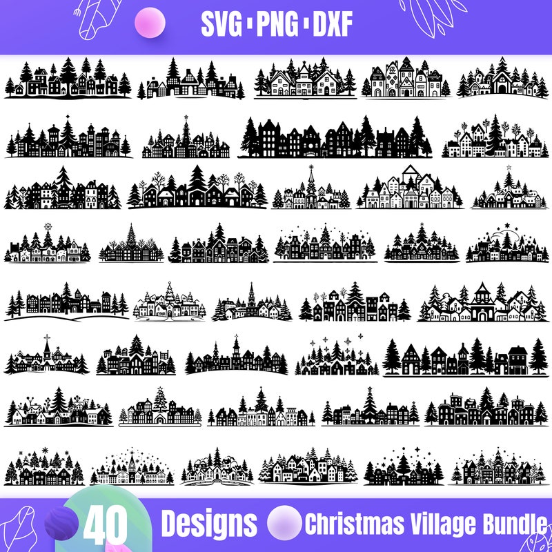 Christmas Town Svg - Etsy