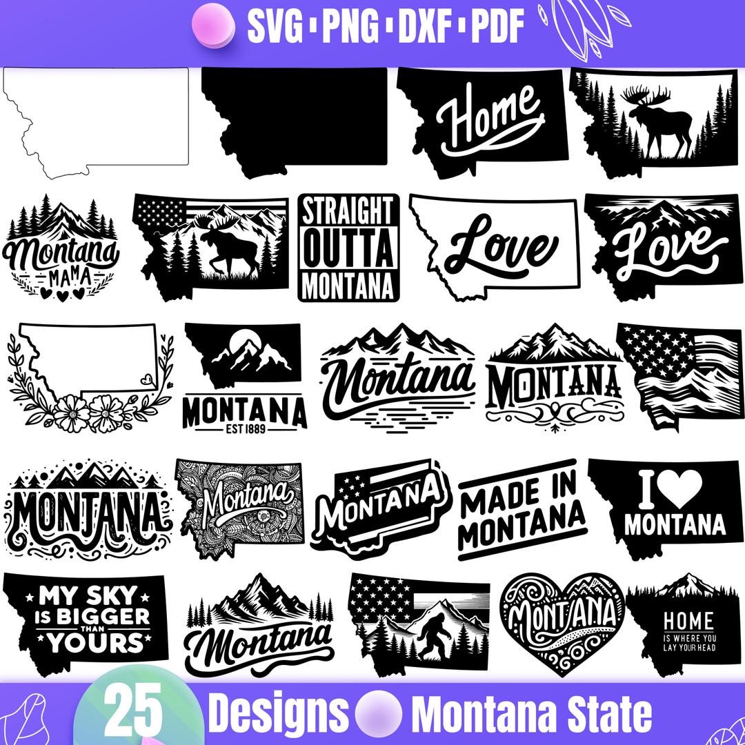Montana State Svg, Montana Home Svg, Made in Montana Png, USA State ...