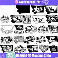 Montana Design Bundle SVG PNG, Montana State Svg, Montana Home Svg ...