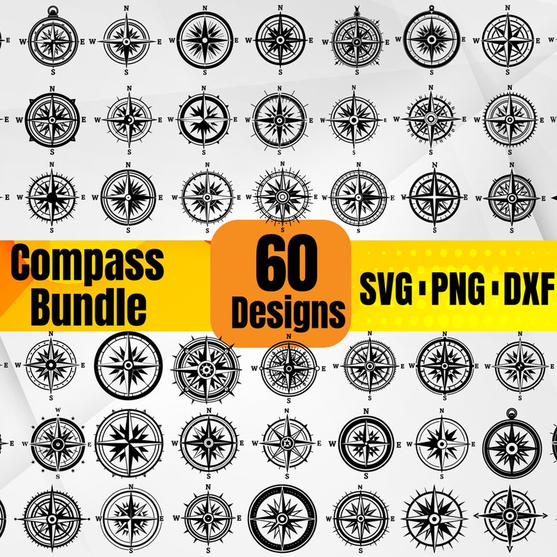 Compass Svg - Etsy