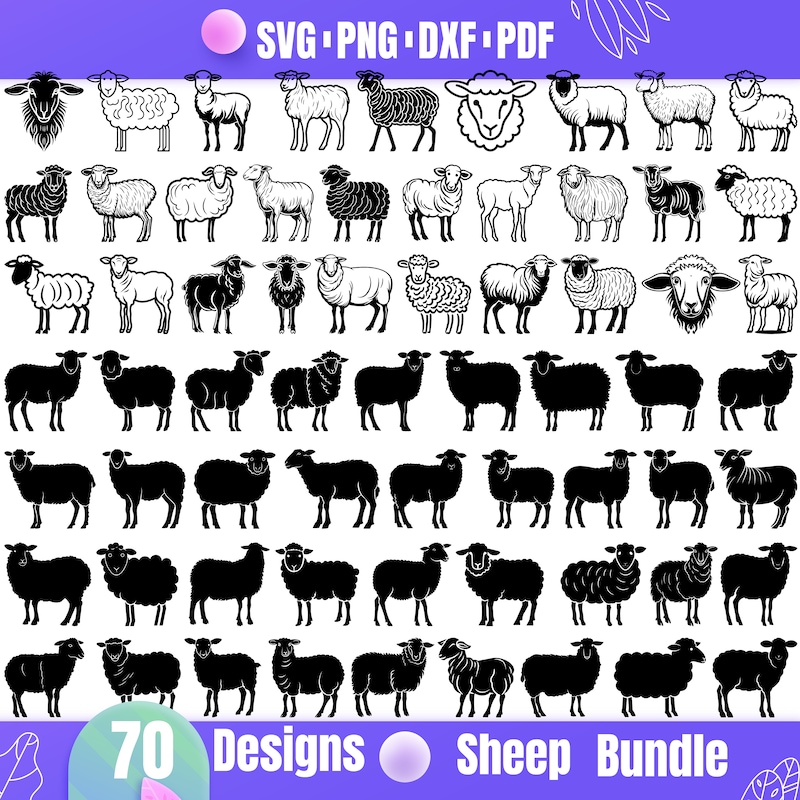 Sheep Svg - Etsy Canada