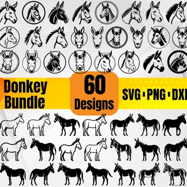 Donkey Svg - Etsy
