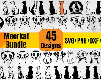 Meerkat SVG Bundle, Meerkat Head Svg, Meerkat Dxf, Meerkat Png, Meerkat ...
