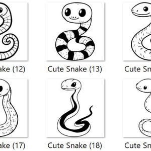 Cute Snake SVG – Adorable Serpent, Animal Lover, Nature Art, Kawaii ...