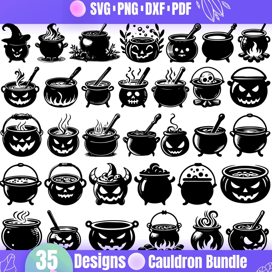 High Quality Cauldron SVG Bundle, Cauldron Dxf, Cauldron Png, Cauldron ...
