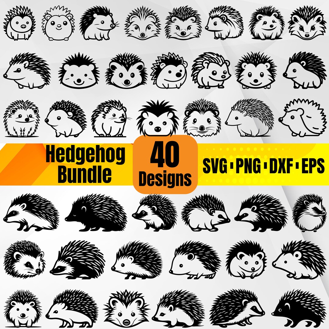 High Quality Hedgehog SVG Bundle, Cute Hedgehog Svg, Hedgehog Monogram ...