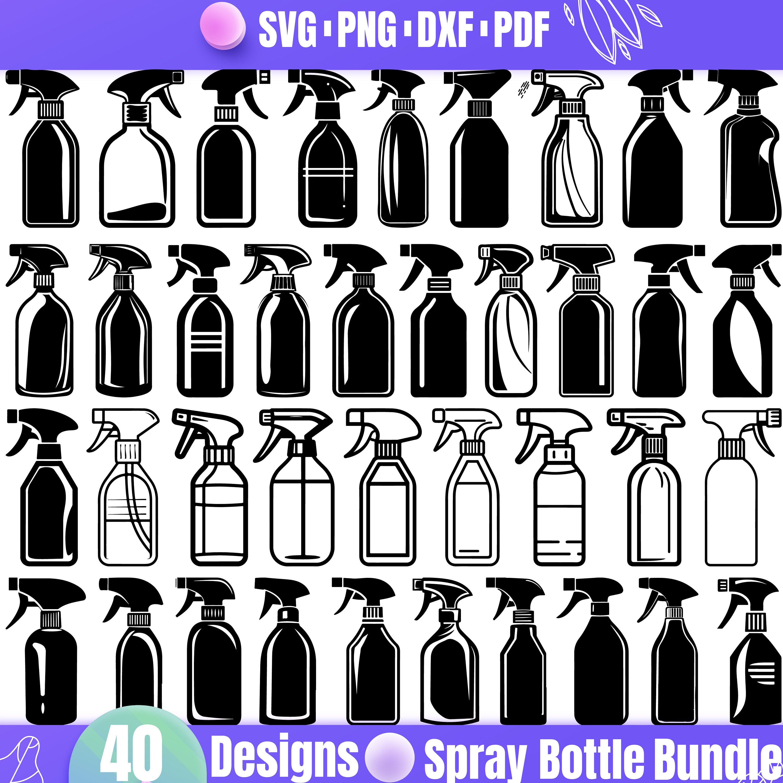 High Quality Spray Bottle SVG Bundle, Spray Bottle Dxf, Spray Bottle ...