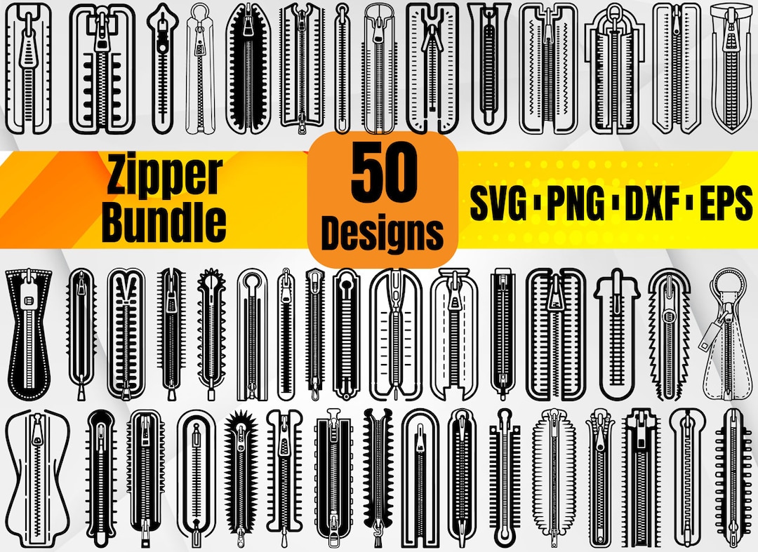 High Quality Zip SVG Bundle, Zipper Svg, Zipper Case Svg, Zipper Bag ...