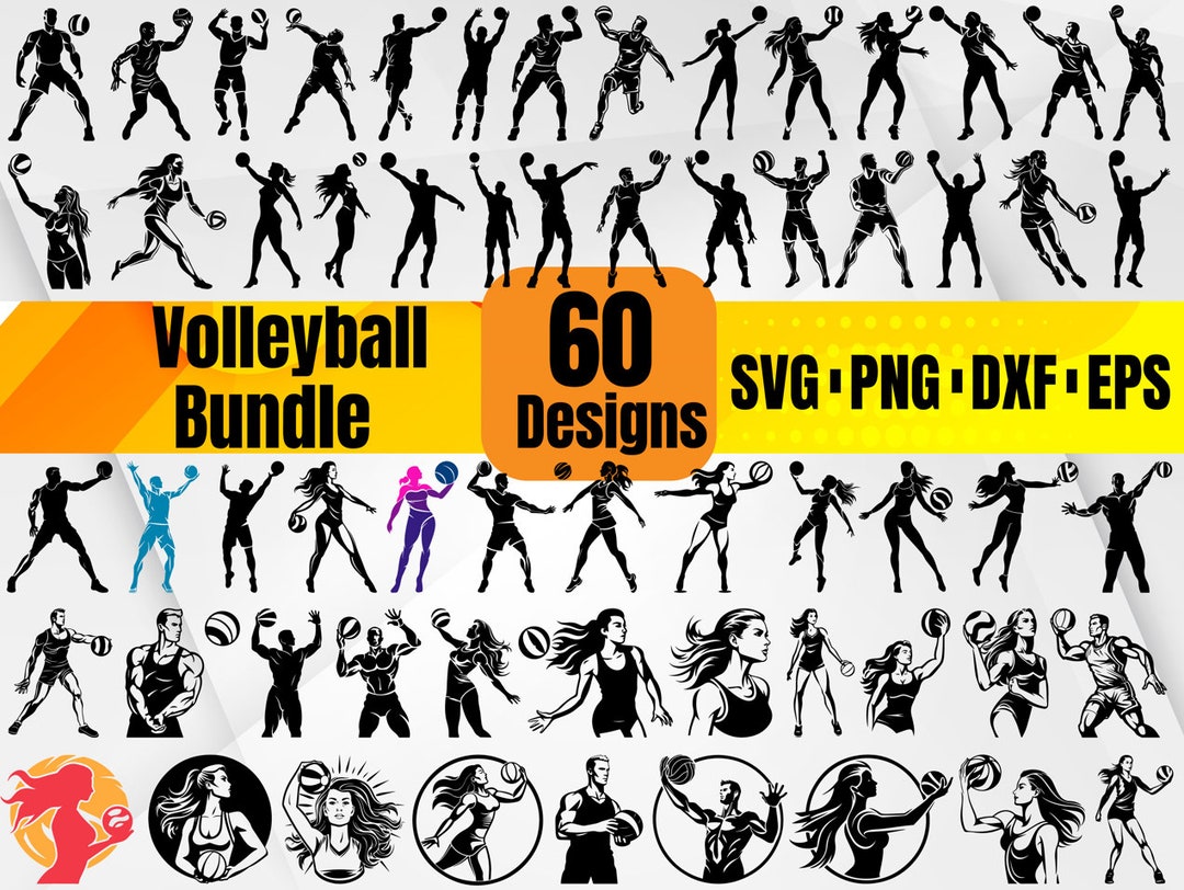 Volleyball SVG Bundle, Volleyball Player Svg, Volleyball Monogram ...