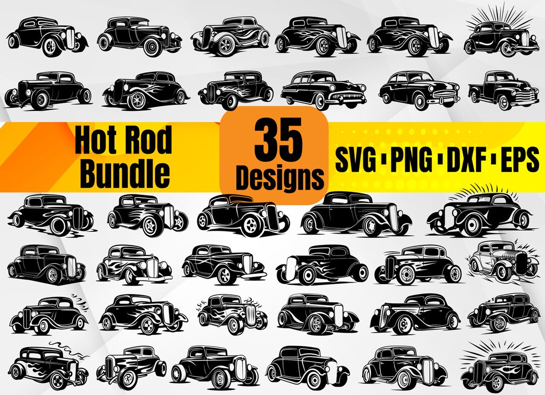 High Quality Hot Rod Car SVG Bundle, Hot Rod Car Dxf, Hot Rod Car Png ...