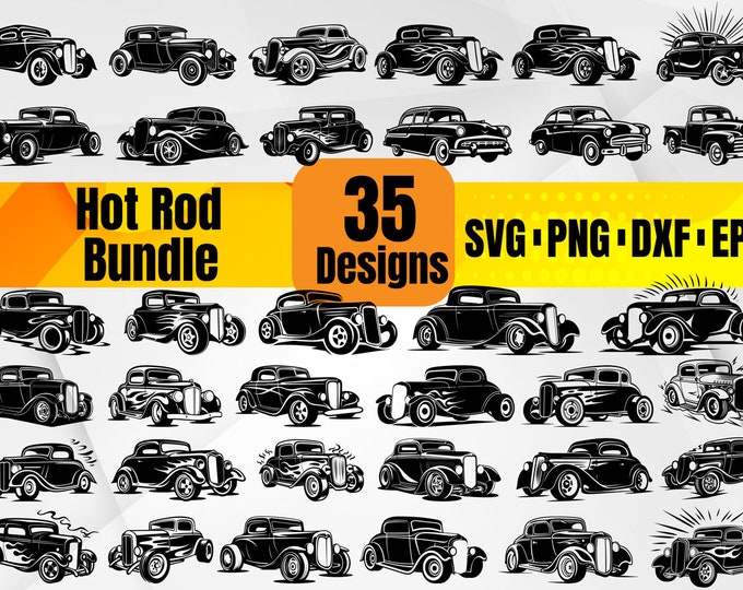 Car Hot Rod Drift Roadster Classic Garage Svg File Digital - Etsy