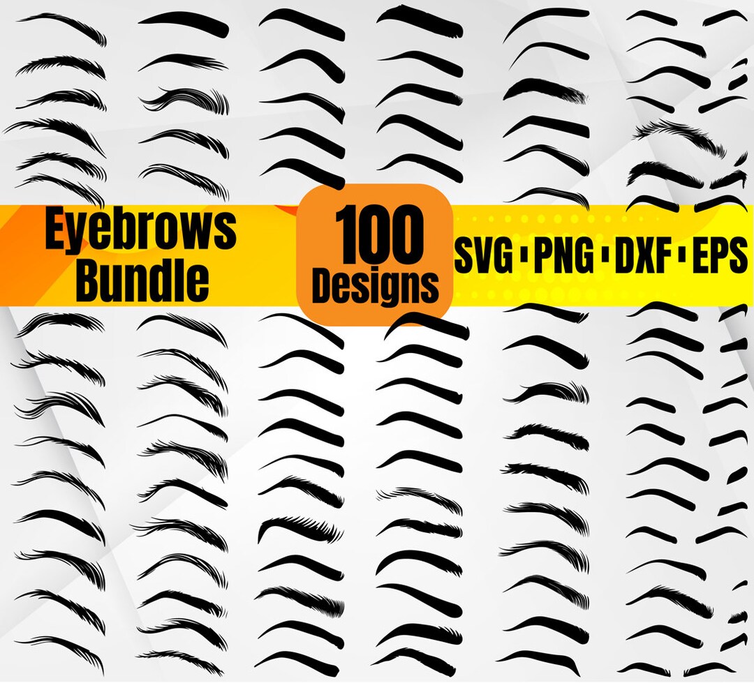 High Quality Eyebrows SVG Bundle, Eyebrow Shape Svg, Eyebrows Dxf ...