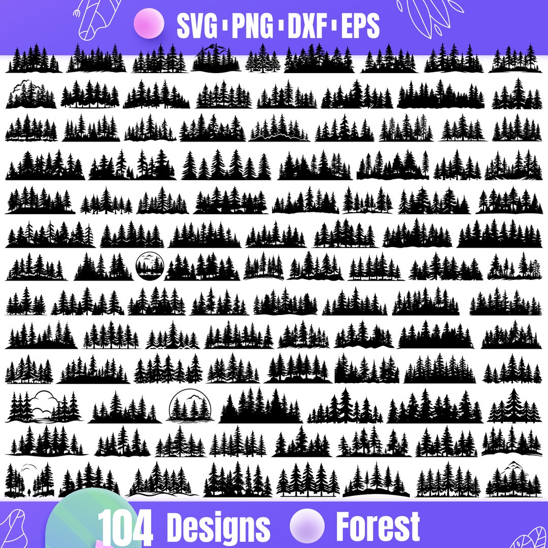 High Quality Forest SVG Bundle, Forest Monogram, Forest Dxf,forest Png ...