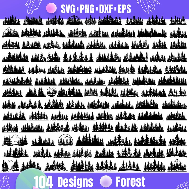 High Quality Forest SVG Bundle, Forest Monogram, Forest Dxf,forest Png ...