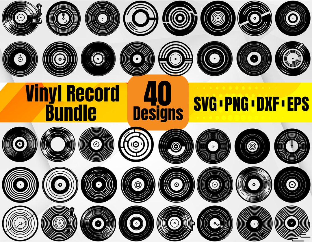 High Quality Vinyl Record SVG Bundle, Vinyl Record Dxf, Vinyl Record ...