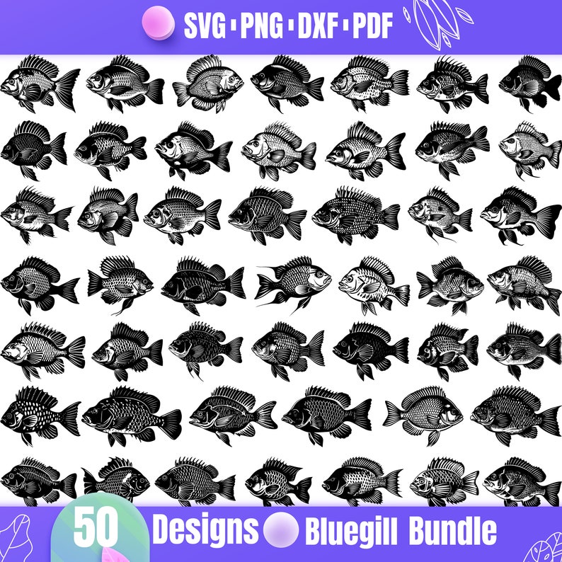 High Quality Bluegill SVG Bundle, Bluegill Dxf, Bluegill Png, Bluegill ...