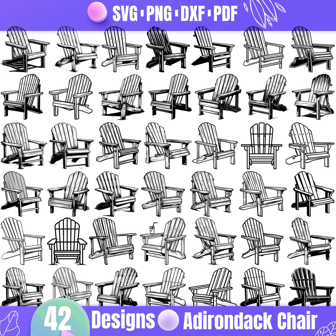 High Quality Adirondack Chair SVG Bundle, Adirondack Chair Dxf ...