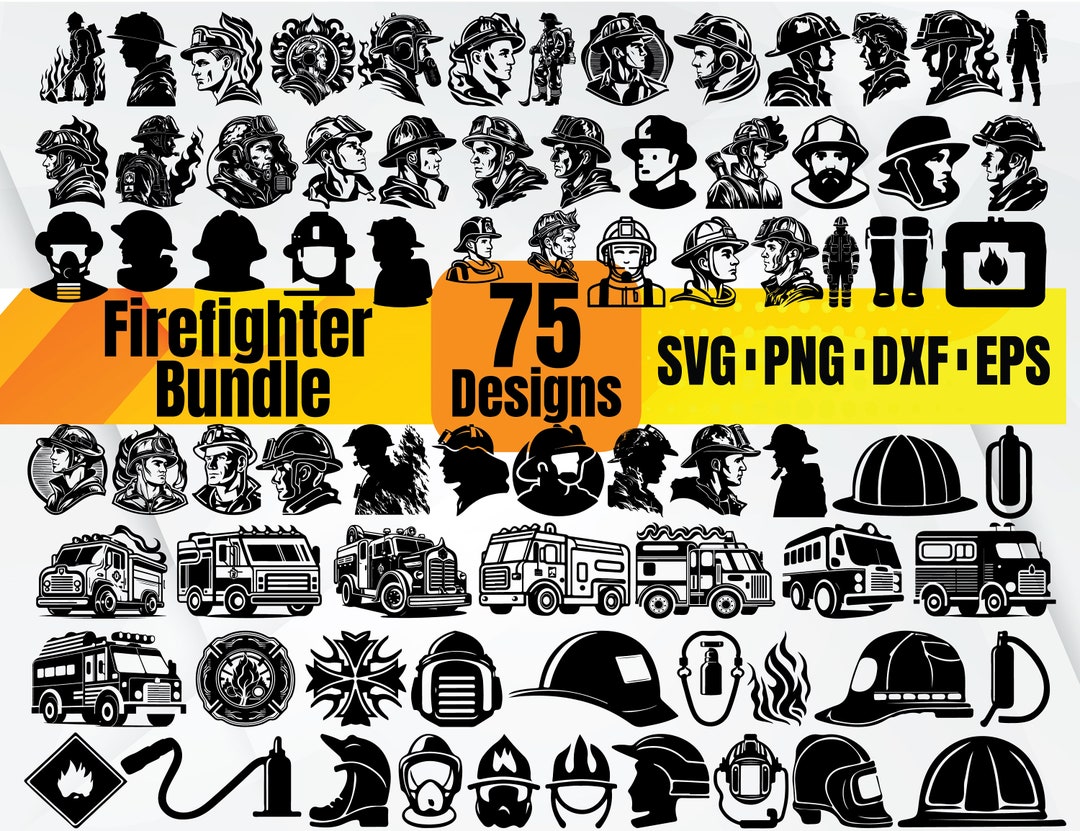 High Quality Firefighter SVG Bundle, Firefighter Dxf, Firefighter Png ...