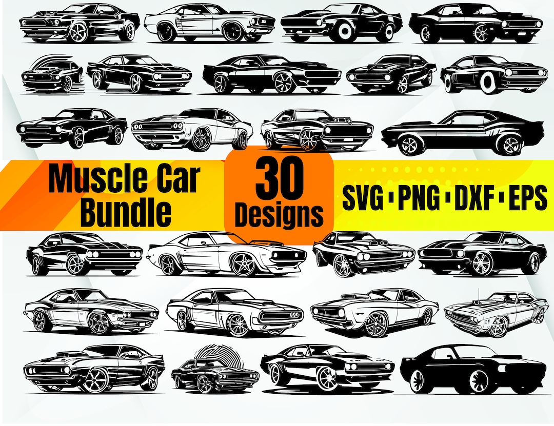 High Quality Muscle Car SVG Bundle, Muscle Car Dxf, Muscle Car Png ...
