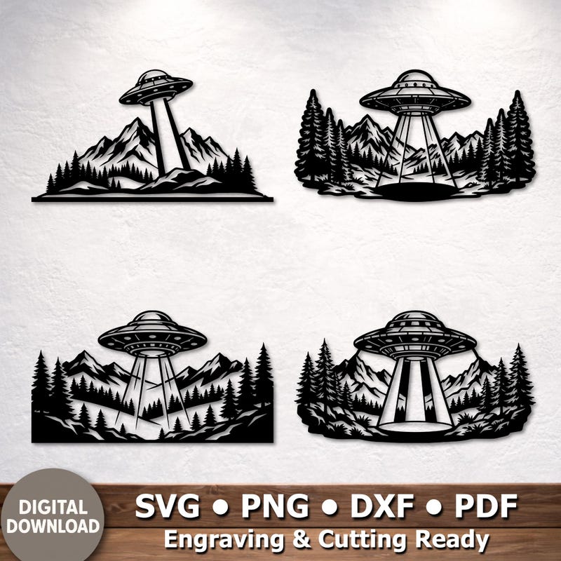 Mountains Art Ufo - Etsy
