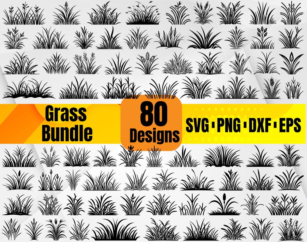 High Quality Grass SVG Bundle, Grass Field Svg, Grass Monogram, Grass ...