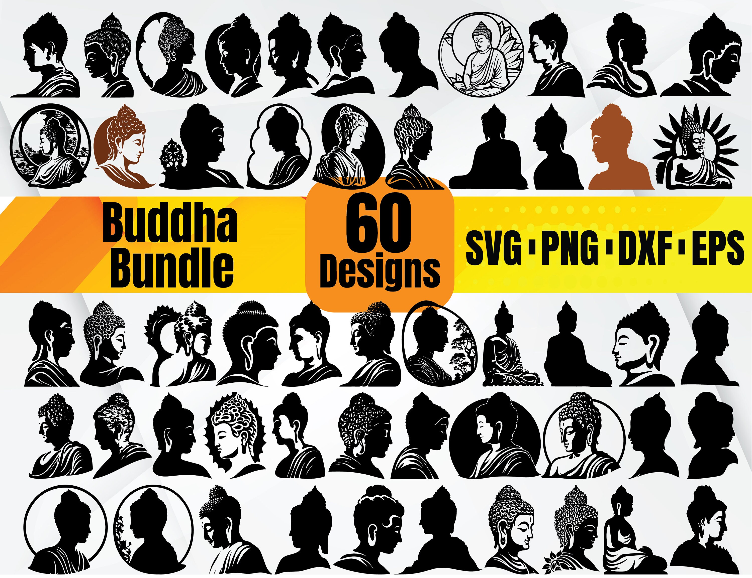 High Quality Buddha SVG Bundle, Buddhist Svg, Buddhism Svg, Buddha Dxf ...