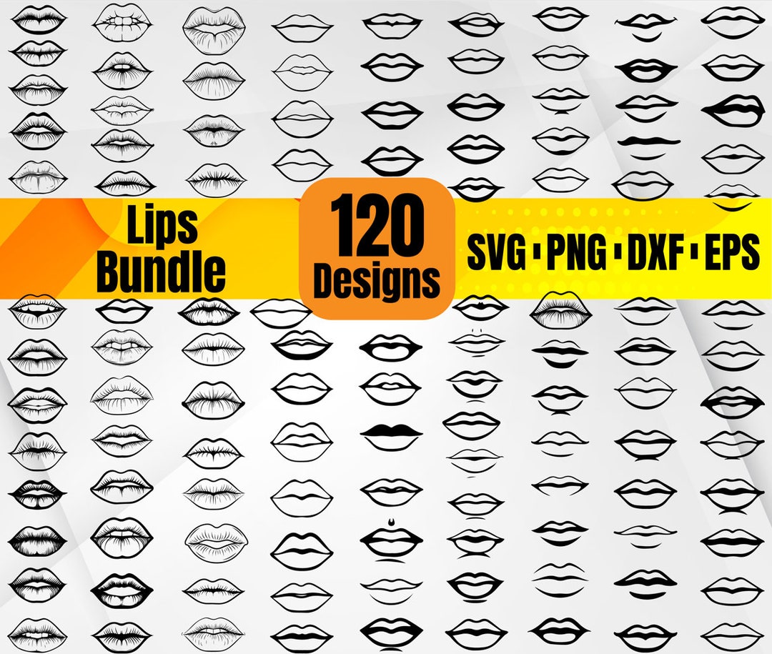 High Quality Lips SVG Bundle, Lipstick Svg, Lips Dxf, Lips Png, Lips ...