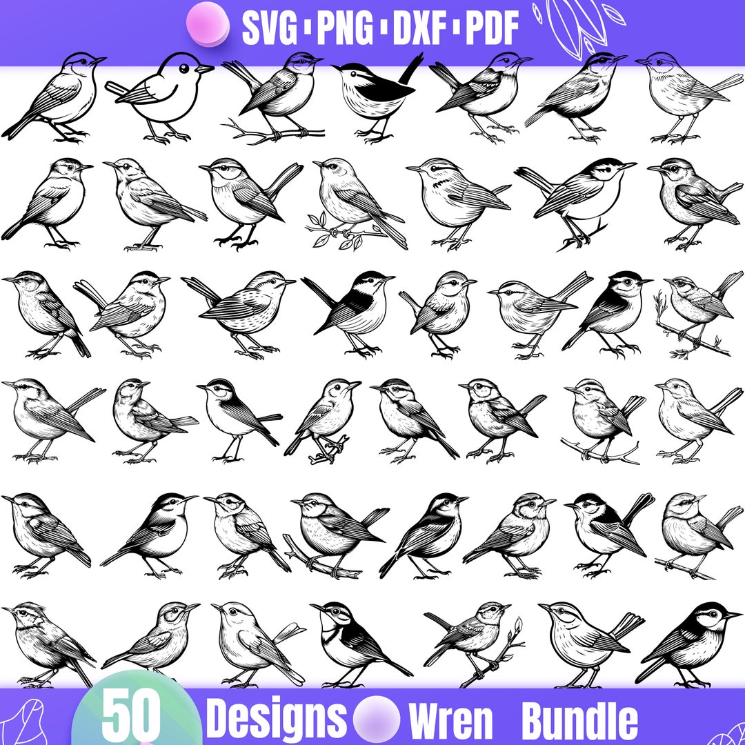 High Quality Wren SVG Bundle, Wren Dxf, Wren Png, Wren Vector, Wren ...