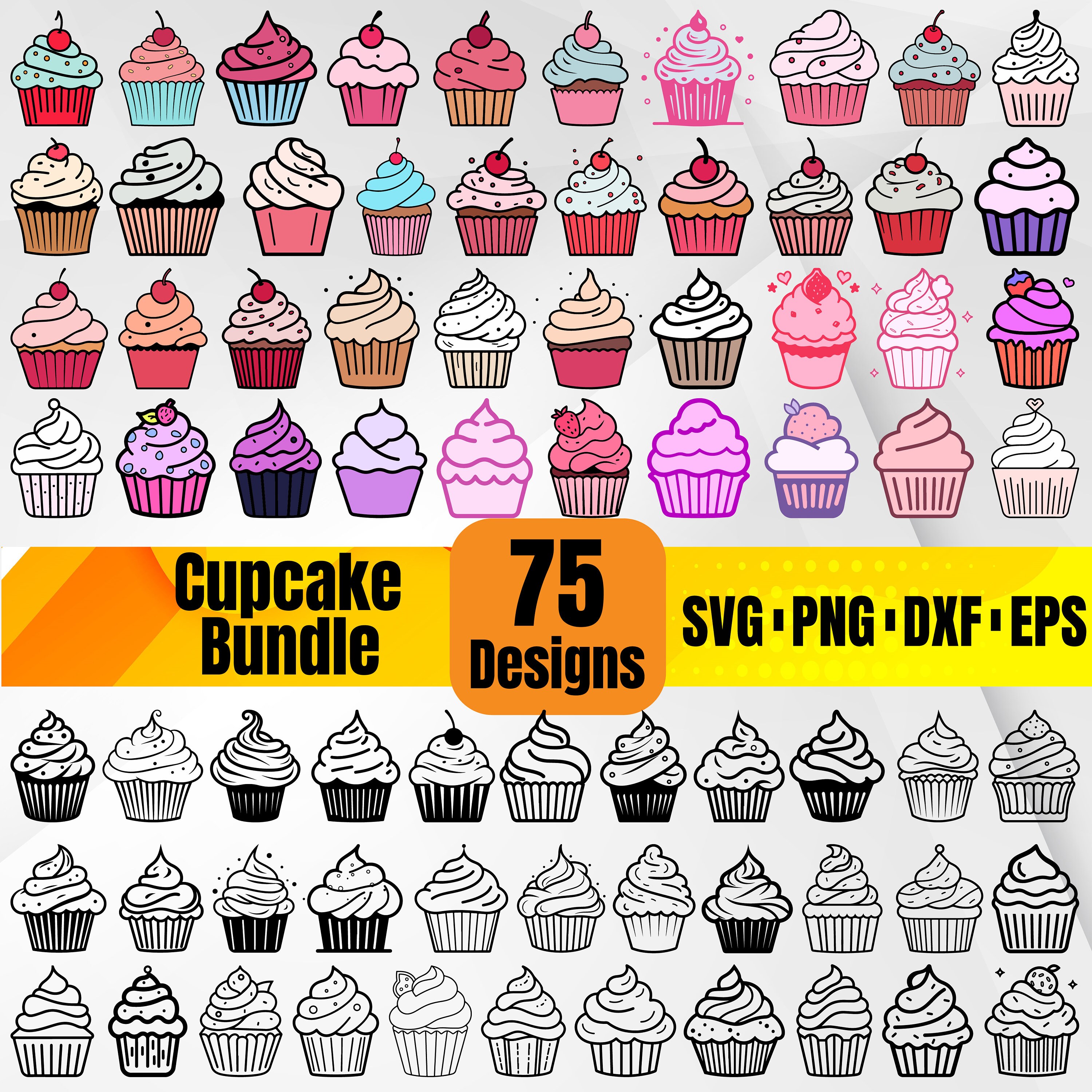 High Quality Cupcake SVG Bundle, Birthday Cupcake Svg, Cupcake Monogram ...