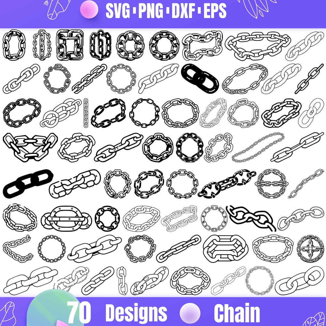 High Quality Chain SVG Bundle, Chain Monogram, Chain Dxf, Chain Png ...