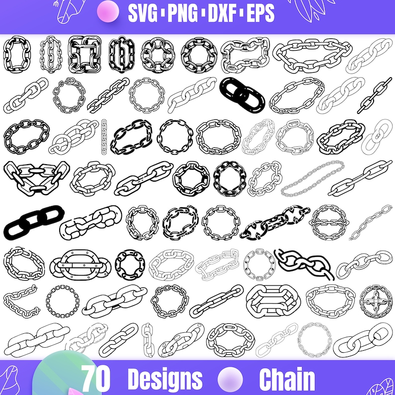 High Quality Chain SVG Bundle, Chain Monogram, Chain Dxf, Chain Png ...