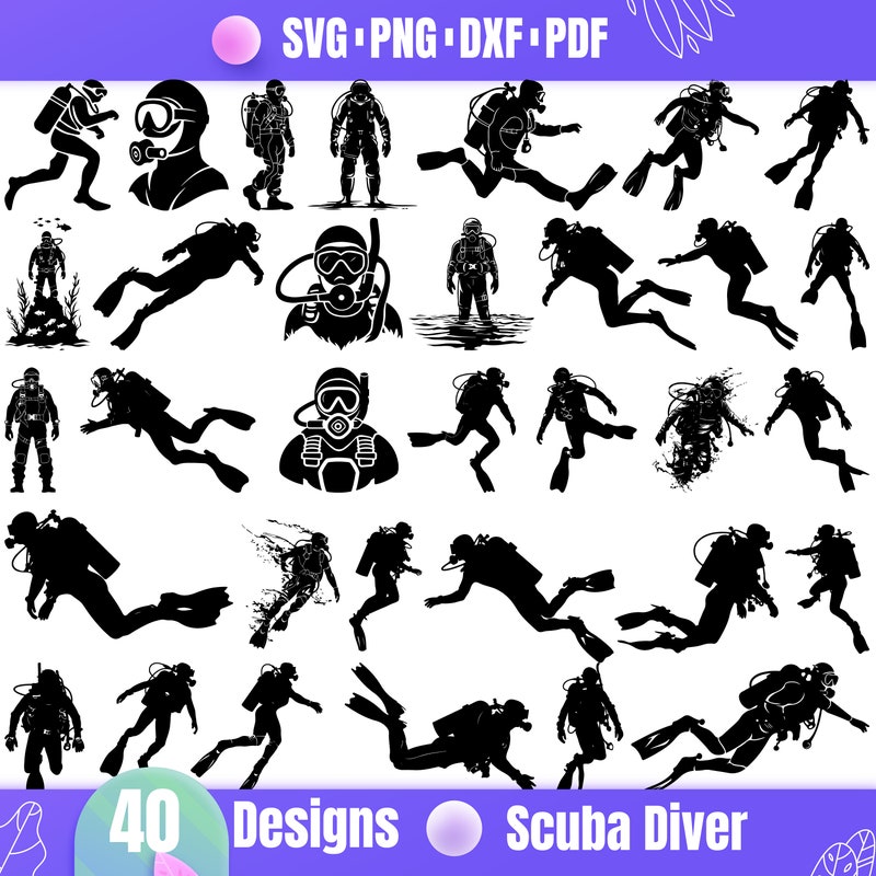 Scuba Diver Decals - Etsy