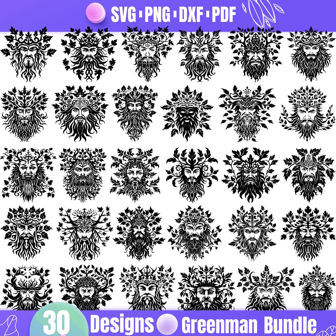 High Quality Greenman SVG Bundle, Greenman Dxf, Greenman Png, Greenman ...