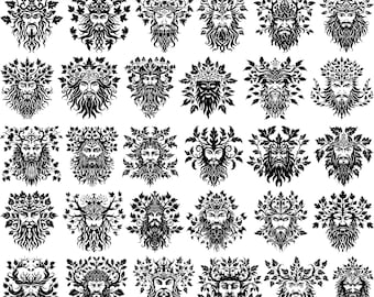 Green Man Svg - Etsy