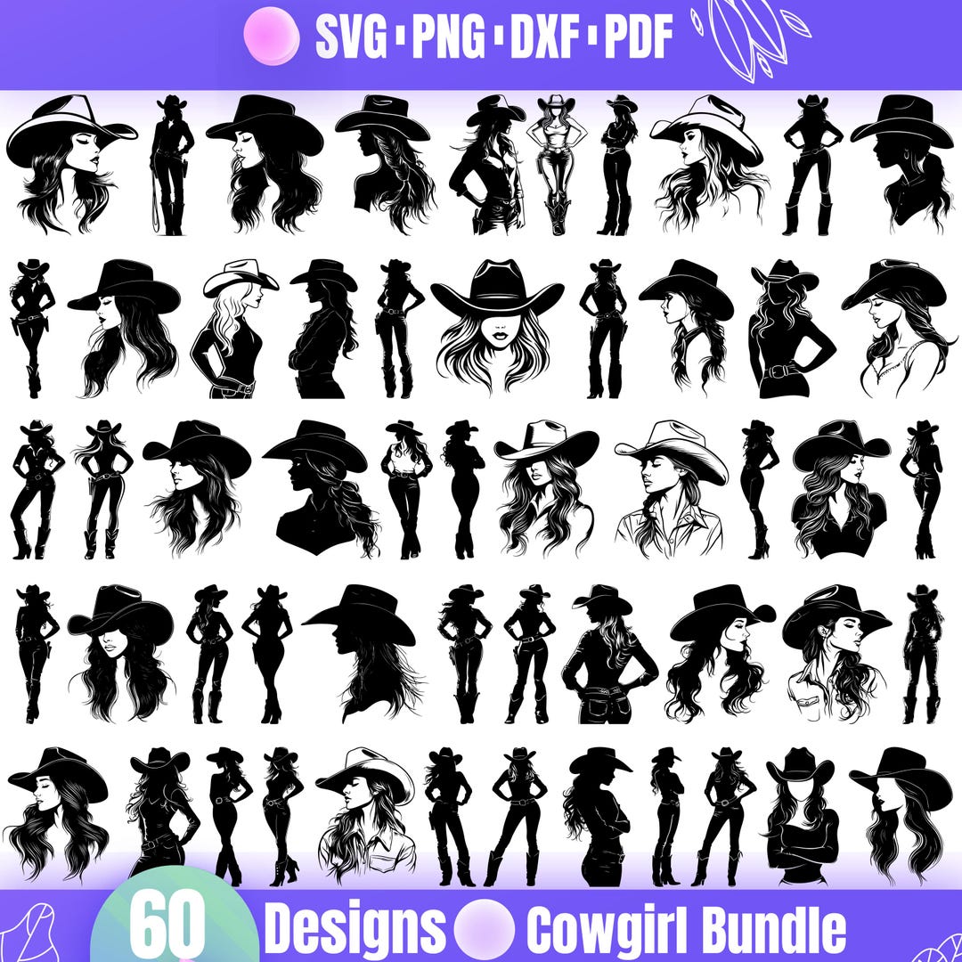 Cowgirl Svg - Western Rodeo Design for DIY Crafts - Etsy