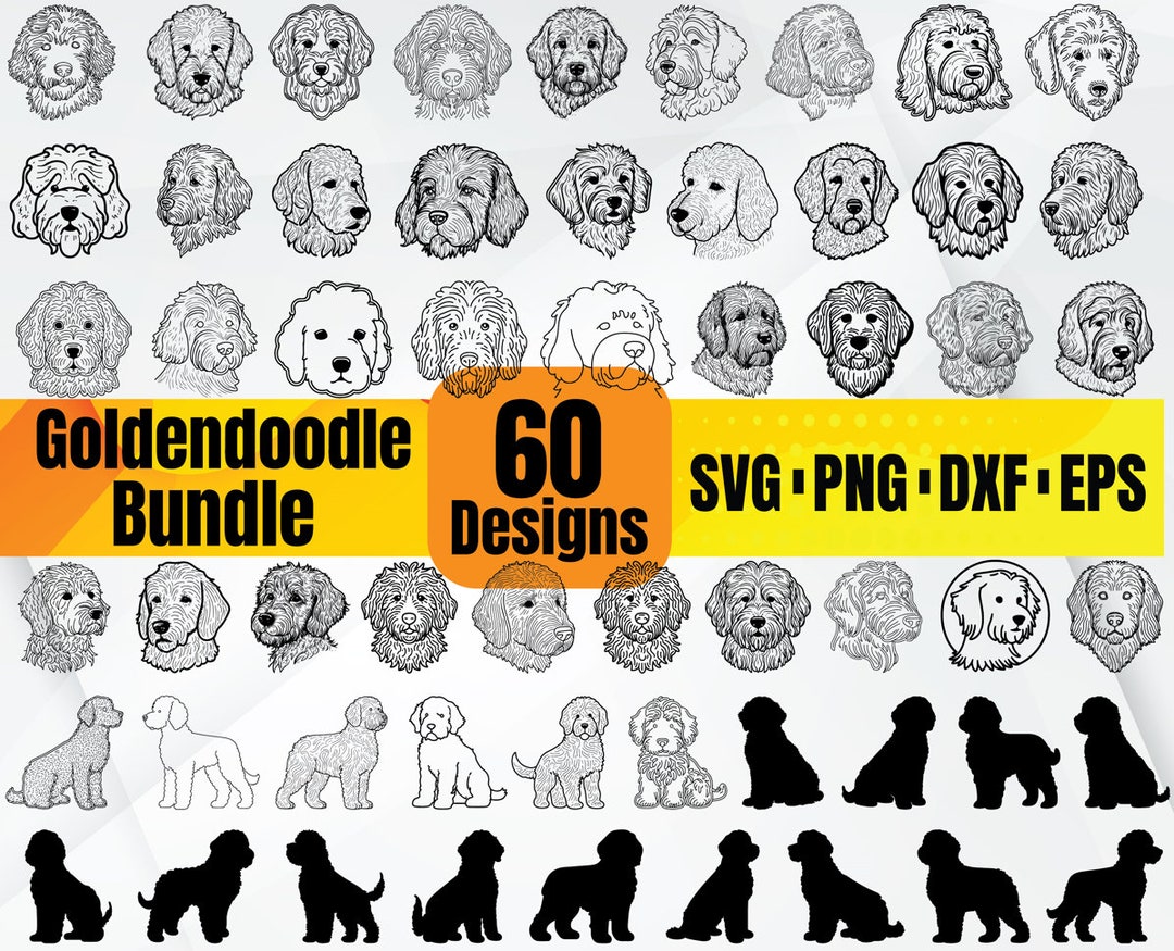 Goldendoodle SVG – Dog Breed, Pet Design, Puppy Clipart, Cute Dog Art ...