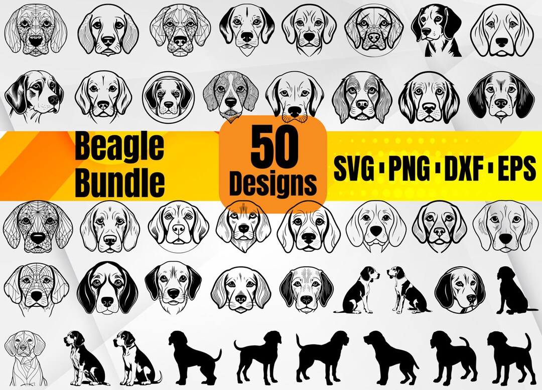 Beagle SVG Bundle Beagle Face Svg Beagle Dxf Beagle Png - Etsy