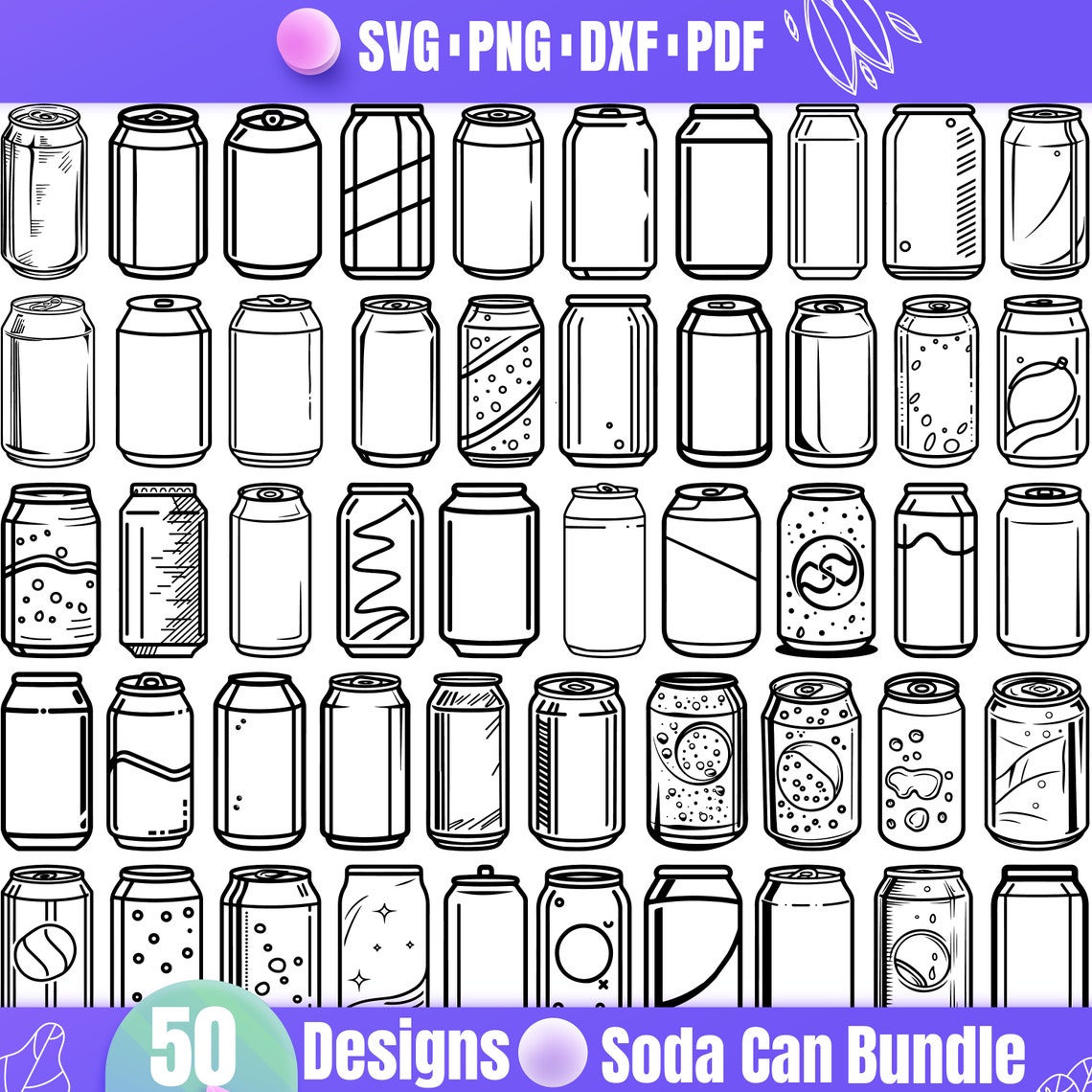 High Quality Soda Can SVG Bundle, Soda Can Dxf, Soda Can Png, Soda Can ...