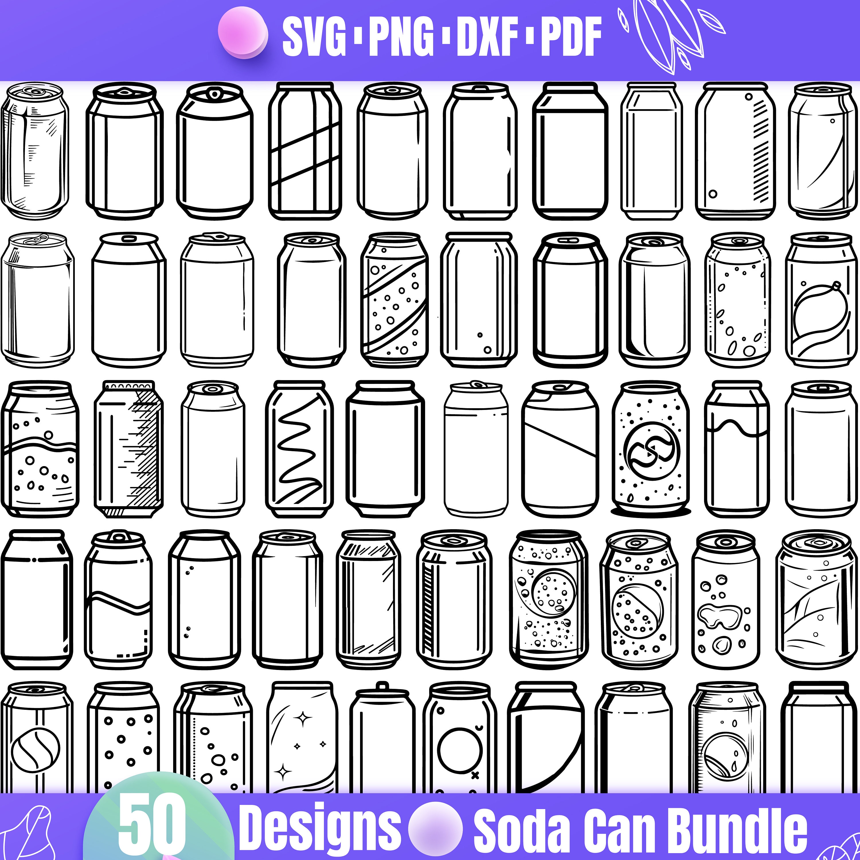 High Quality Soda Can SVG Bundle, Soda Can Dxf, Soda Can Png, Soda Can ...