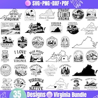 Virginia State Outline: Map Clipart SVG, PNG (digital Download) - Etsy