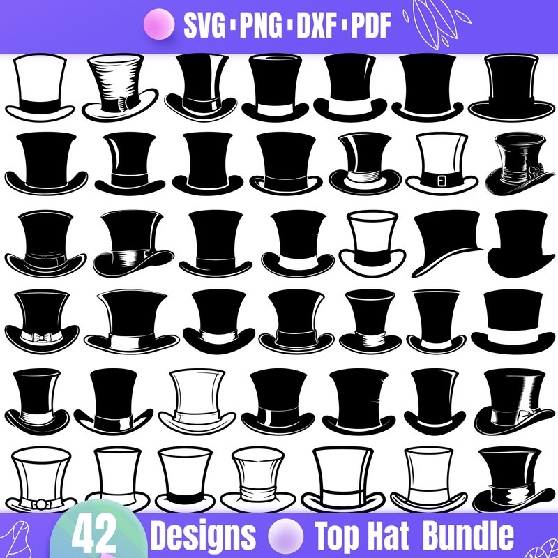 Top Hat Svg - Etsy