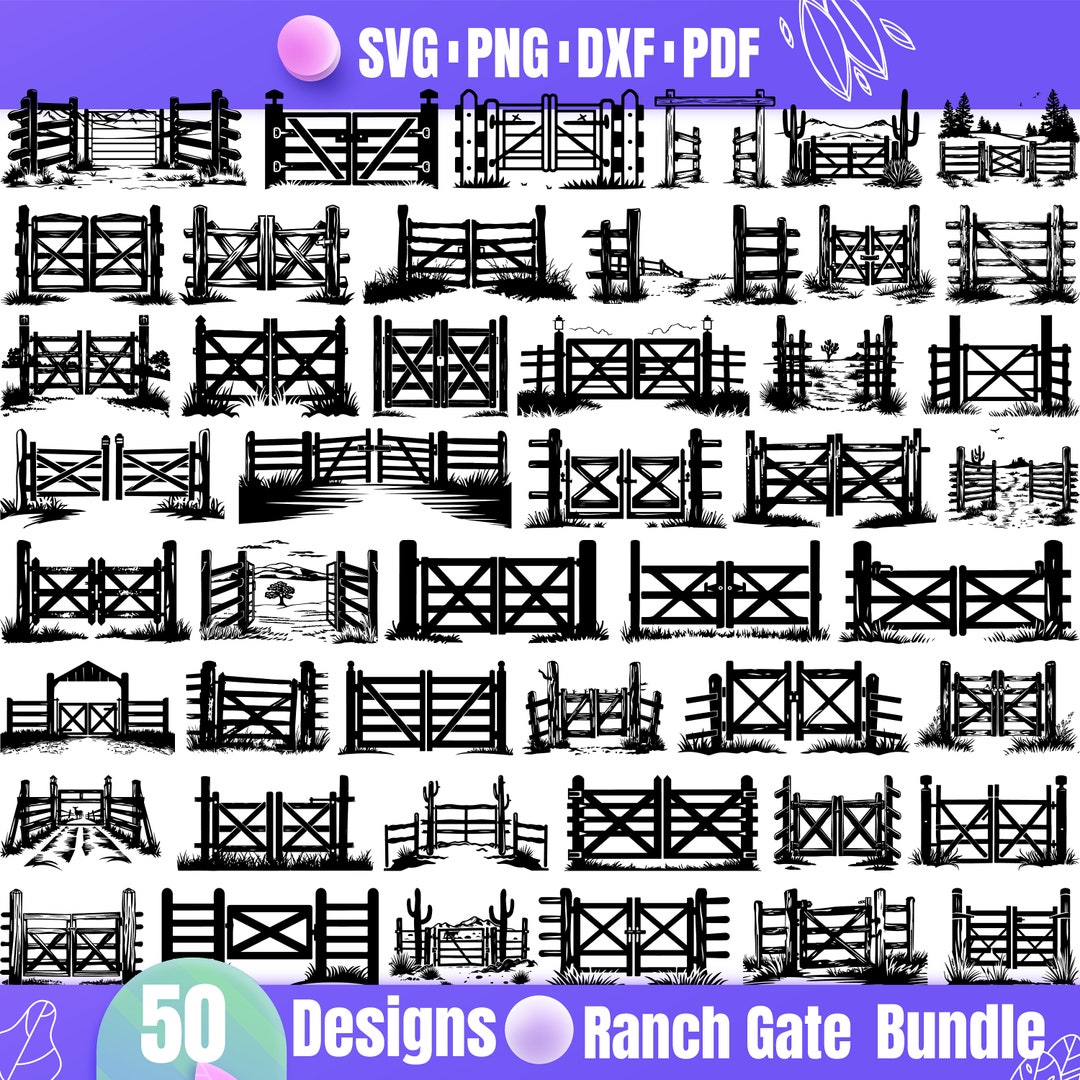 High Quality Ranch Gate SVG Bundle, Ranch Gate Dxf, Ranch Gate Png ...