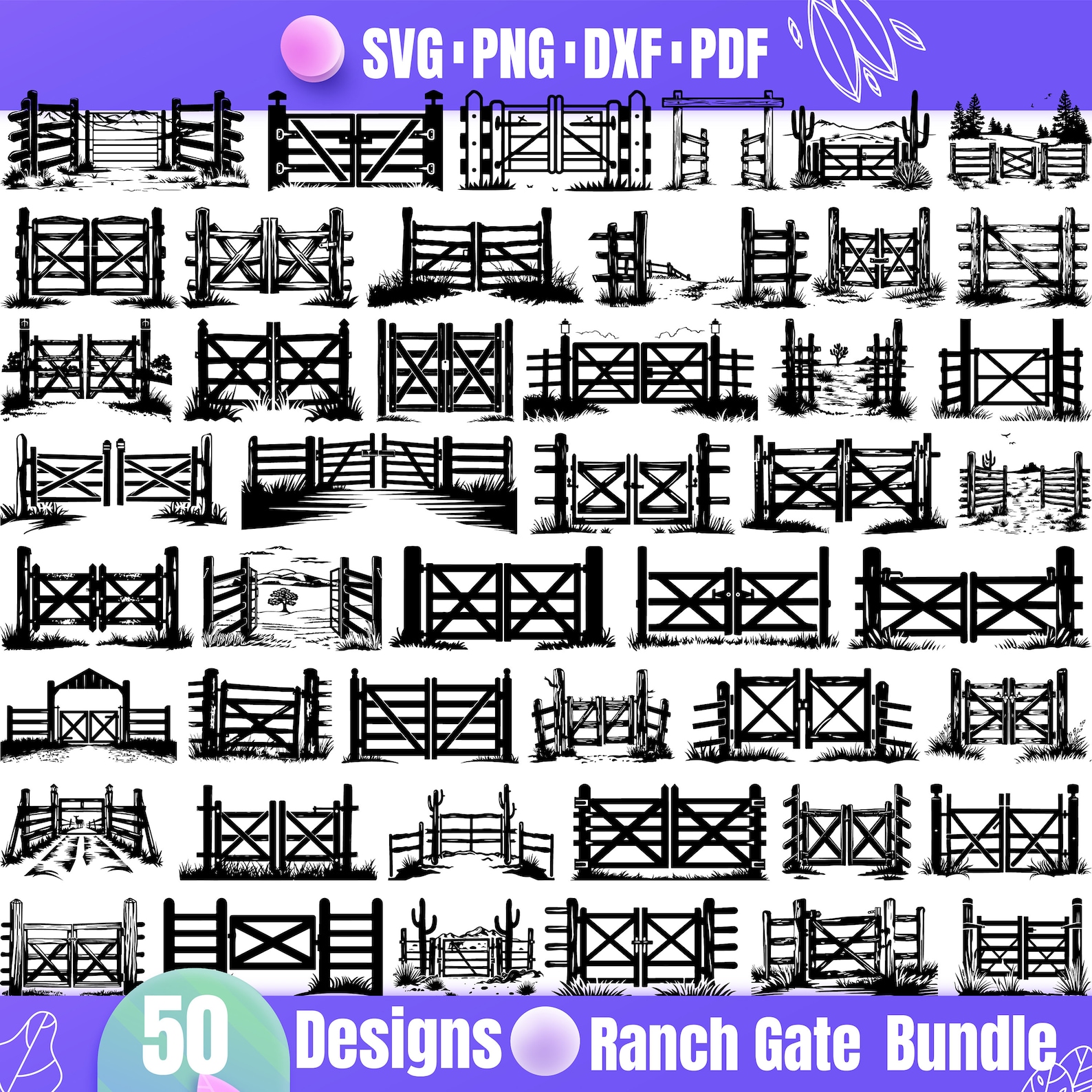 High Quality Ranch Gate SVG Bundle, Ranch Gate Dxf, Ranch Gate Png ...