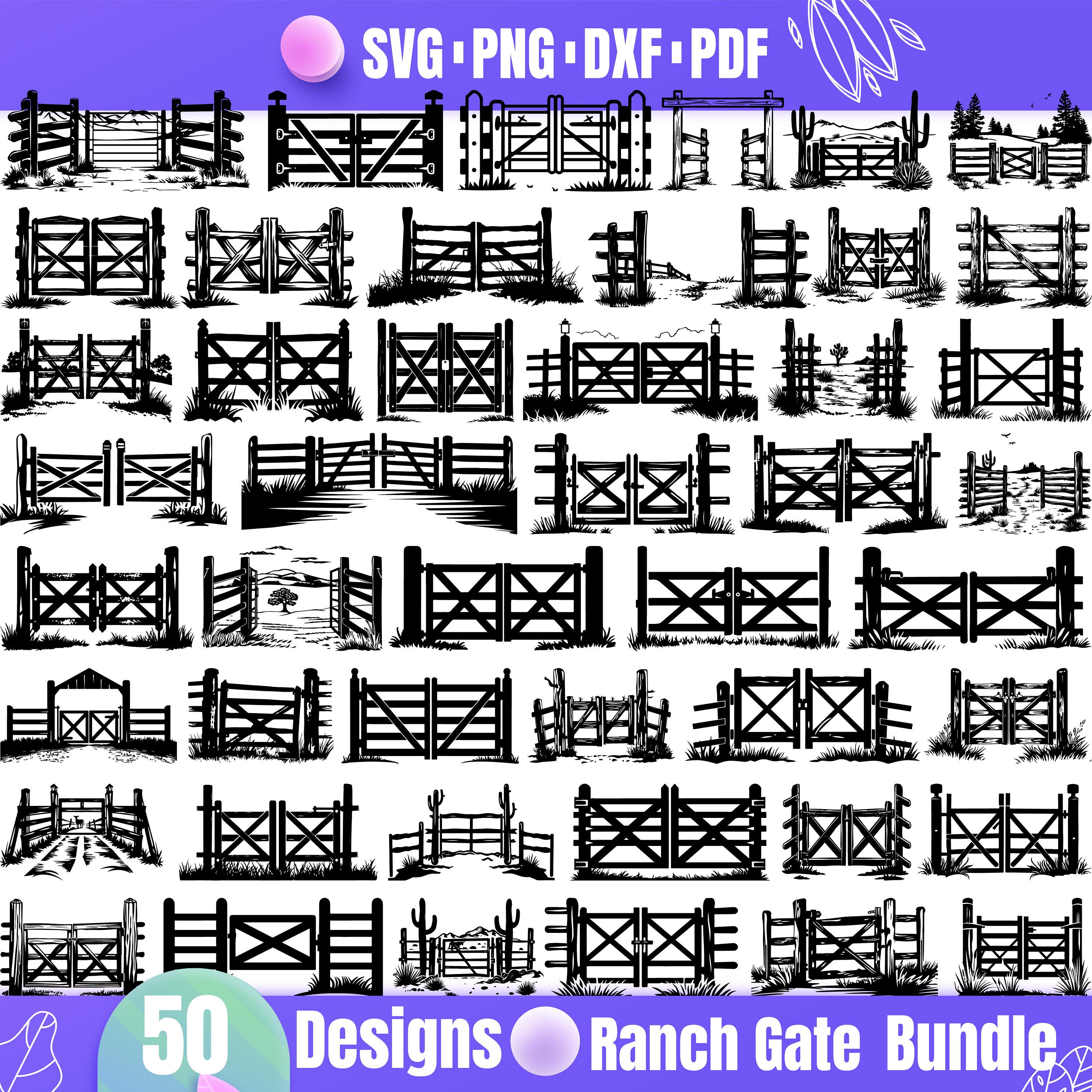 High Quality Ranch Gate SVG Bundle, Ranch Gate Dxf, Ranch Gate Png ...