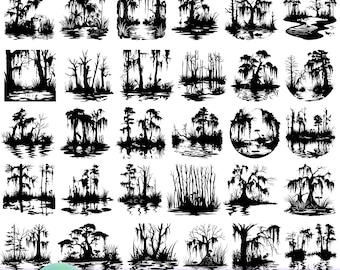 Swamp SVG Bundle, Swamp Dxf, Bacon Png, Swamp Vector, Swamp Outline ...