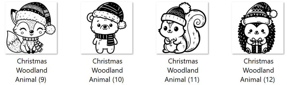 High Quality Christmas Woodland Animals SVG Bundle, Holiday Animals ...