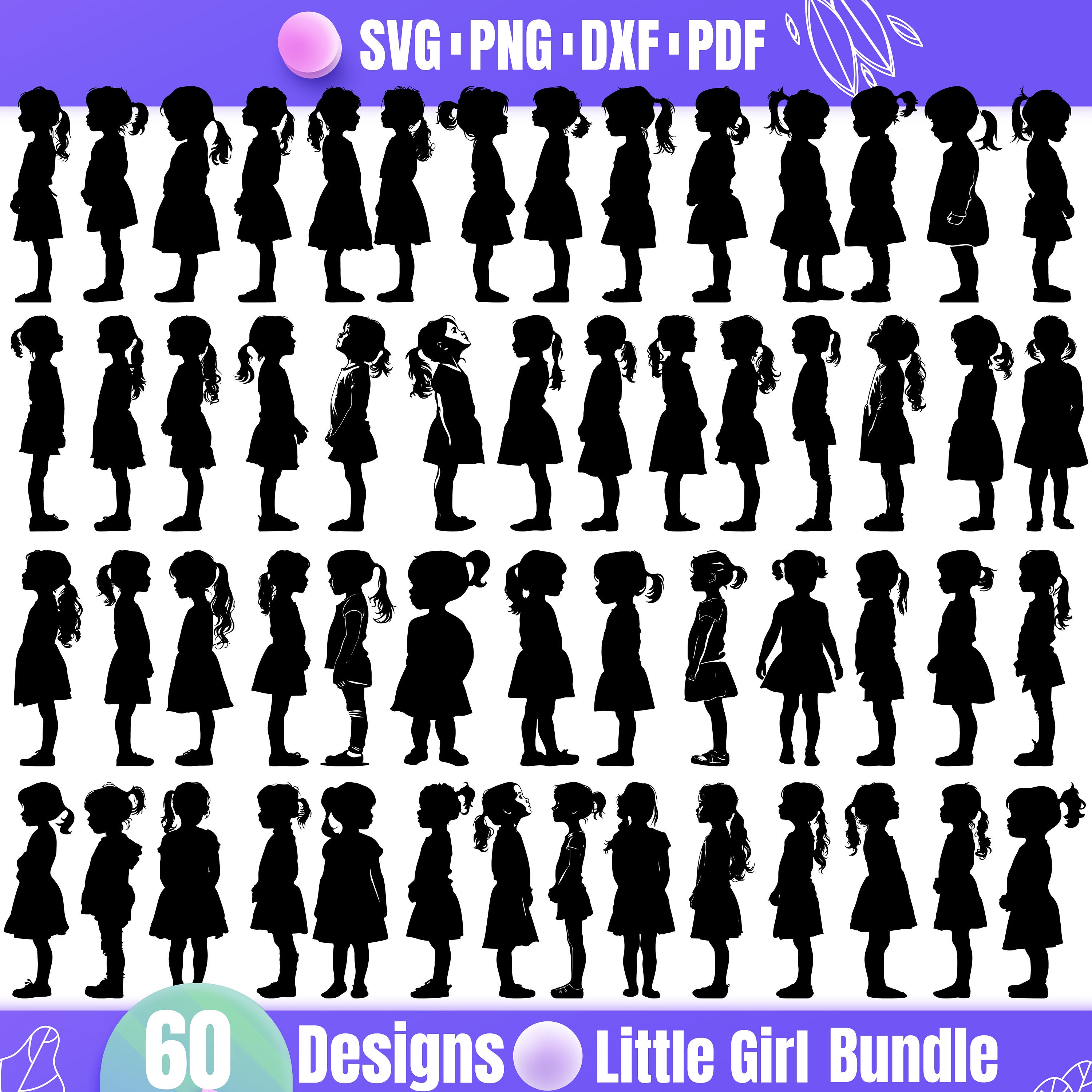 High Quality Little Girl SVG Bundle, Little Girl Dxf, Little Girl Png ...