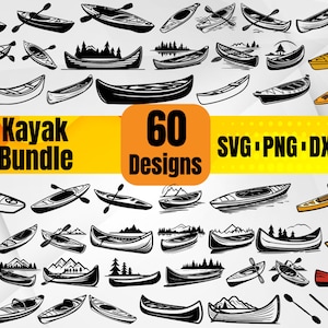 Black and White Canoe Dxf - Etsy